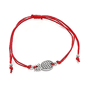 12Pcs Adjustable Braided Infinity Star Wish Bracelet Colorful String Butterfly Wrap Bracelet Handmade Friendship Jewelry for Women Best Friends-pineapple