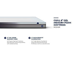 Dreamfoam Bedding Chill 6" Gel Memory Foam Mattress, Twin XL