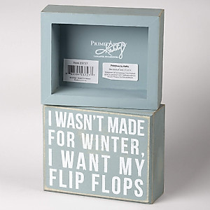 Primitives by Kathy 23727 Box Sign, 4" x 5", Not Made for Winter