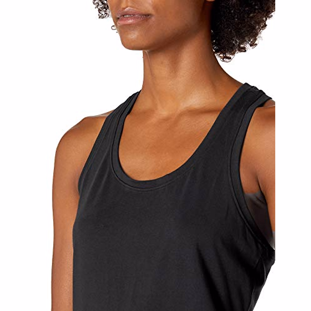 Amazon Essentials Women's Tech Stretch Racerback Tank Top (Available in Plus Size), Pack of 2, Black/Grey Camo, Large