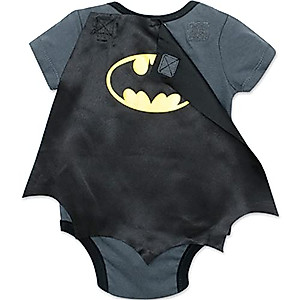 WARNER BROS. Batman Newborn/Infant Baby Boys' Bodysuit with Cape Grey (18 Months)