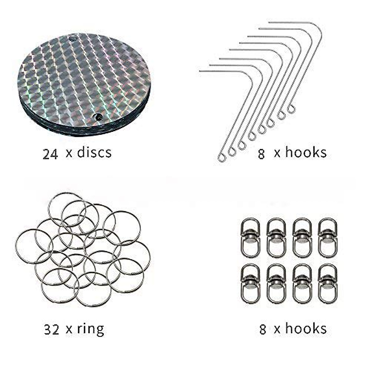 FIAMER Birds Bar Garden Farm Garden Bird Repeller Outdoor Multi-Purpose Courtyard Decoration Birds Reflective Shock Scare to Protect Grain Farmland Wind Sculptures & Spinners (8pcs)