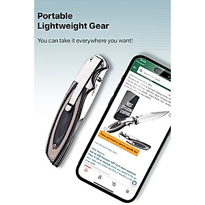 Grand Way Pocket Knife - Tactical Survival Folding Knives with Pocket Clip for Men Women - Best EDC Work Camping Hiking Hunting Knives - Sharp Blade Tool - Birthday Christmas Gifts for Men 04003