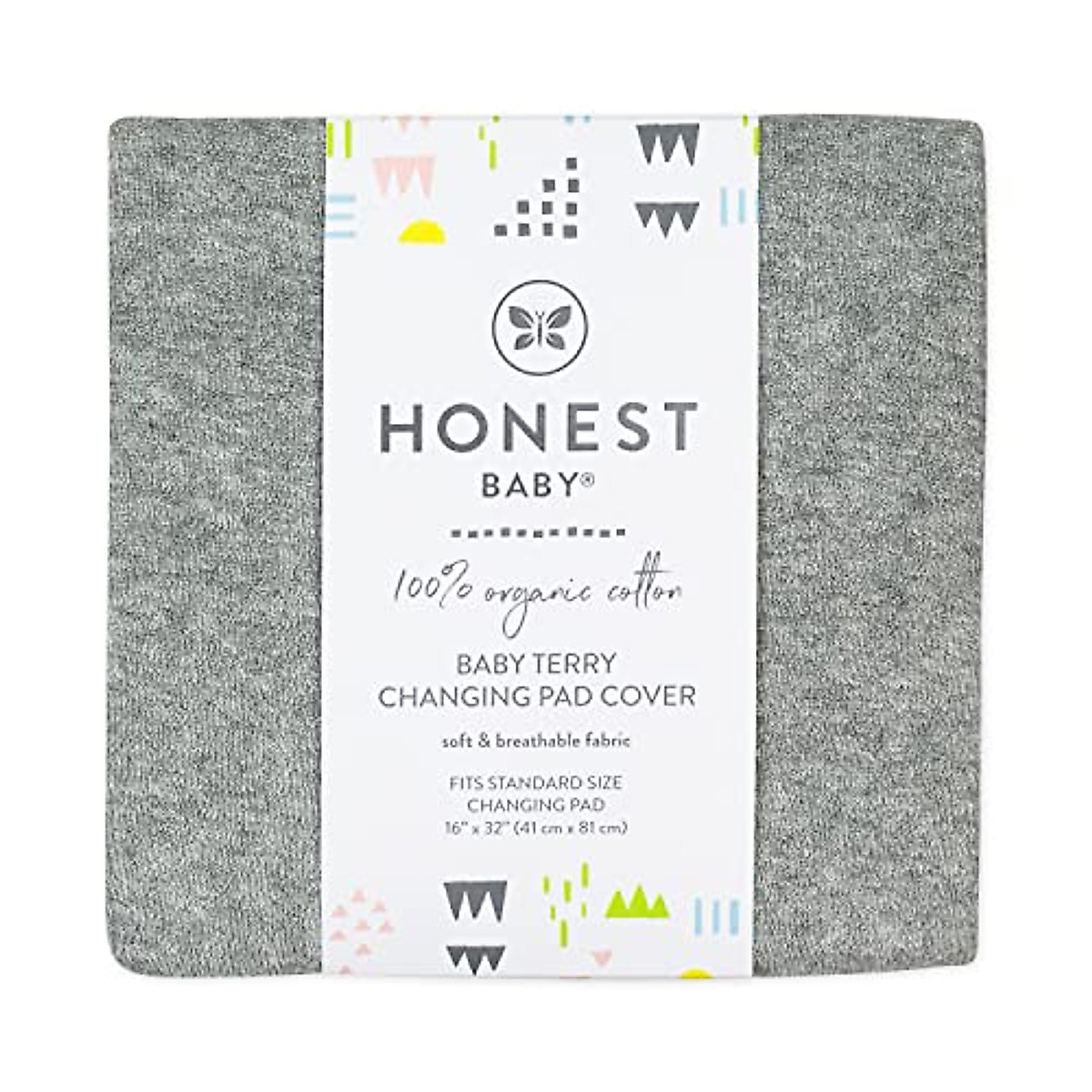 HonestBaby unisex baby Organic Cotton Changing Pad Cover and Toddler Sleepers, Gray Heather, One Size US