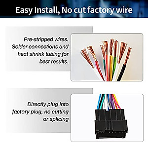 RED WOLF Car Stereo Wiring Harness Adapter Connector Replacement for Hyundai Sonata Tucson 1999-2007, Kia Optima Sorento 2001-2006 Aftermarket Radio Wire Cable Plug