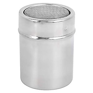 Stainless Steel Salt and Pepper Shakers, Spice Shakers, Glass Spice Jars Seasoning Shaker Dispenser with Rotatable Lid, Salt and Pepper Shakers for Salt Sugar Spice Pepper