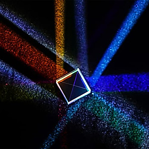 25mm Optical Glass X-Cube Prism RGB Dispersion Prism Physics and Decoration Light Spectrum Educational Model Photography Props