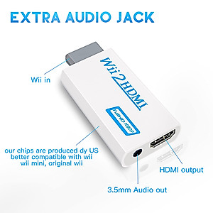 Xahpower 4 in 1 Accessories Bundle Kits for Wii, AC Power Supply Adapter + Composite Audio Video Cable + Wii to hdmi Converter and Wired Infrared Ray Sensor Bar Compatible with Nintendo Wii