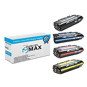 SuppliesMAX Compatible Replacement for HP Color LJ 3500/3500N/3550/3550N Toner Cartridge Combo Pack (BK/C/M/Y) (NO. NO. 308A/309A) (Q267BCMY)