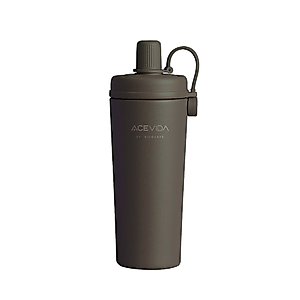ACEVIDA 28oz Stainless Steel Double Insulated Tumbler with Ceramic Coating Inside, Magnet Design to Attract the Lid, Leakproof, Silicone Top Straw, Silicone Carry Loop, Fit in Cup Holder (Black)