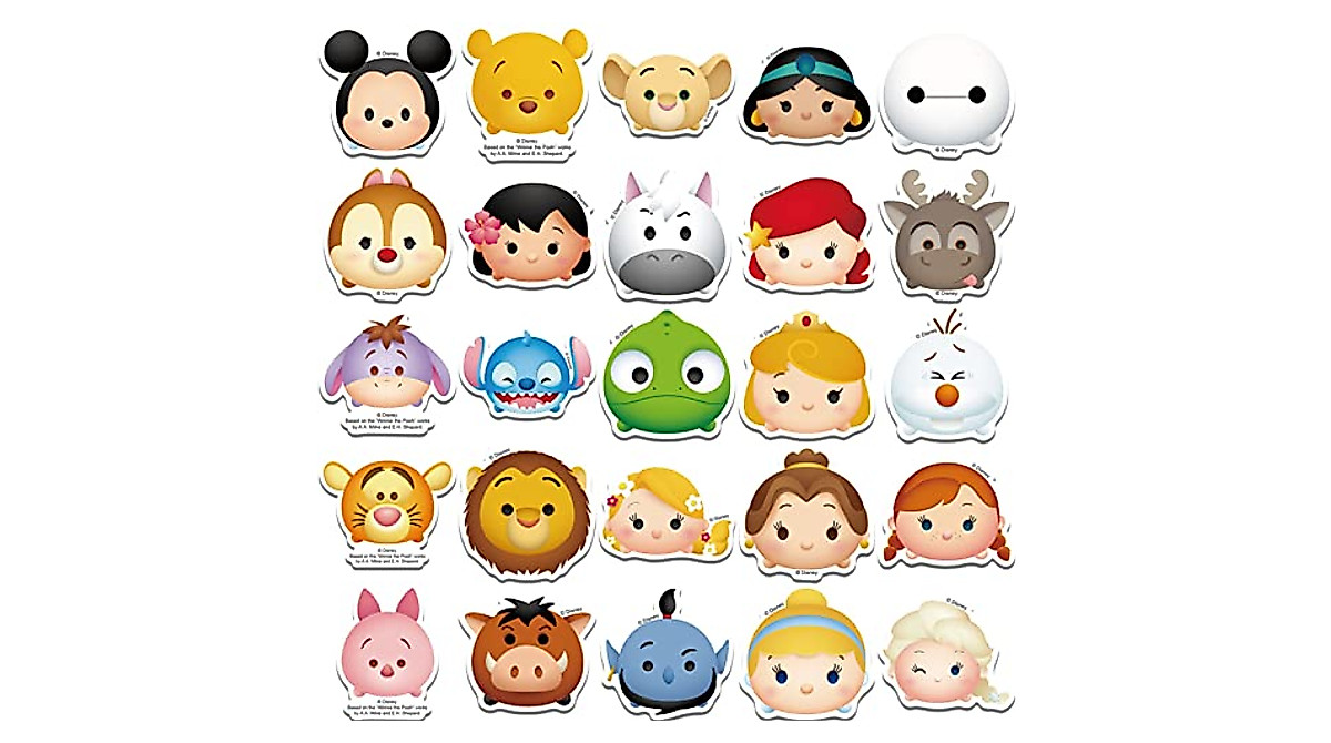 50Pcs Mixed Disney Cartoon Stickers - Cute & Waterproof