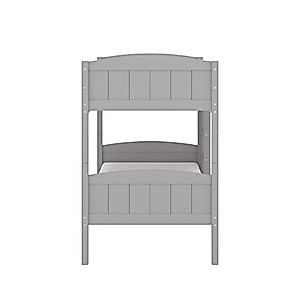 Hillsdale, Alexis Contemporary Wood Arch Twin Over Twin Size Bunk Bed, Gray