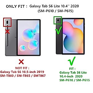 HENGHUI Touch Keyboard Case for Galaxy Tab S6 Lite 10.4 inch 2024/2022/2020 Keyboard Case with Touchpad Detachable Keyboard Cute Round Key Color Keyboard Cover (DarkGreen)