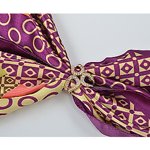 6pcs Women's Fashion Flover Faux Pearl Crystal Rhinestone Scarf Ring Buckle Clip