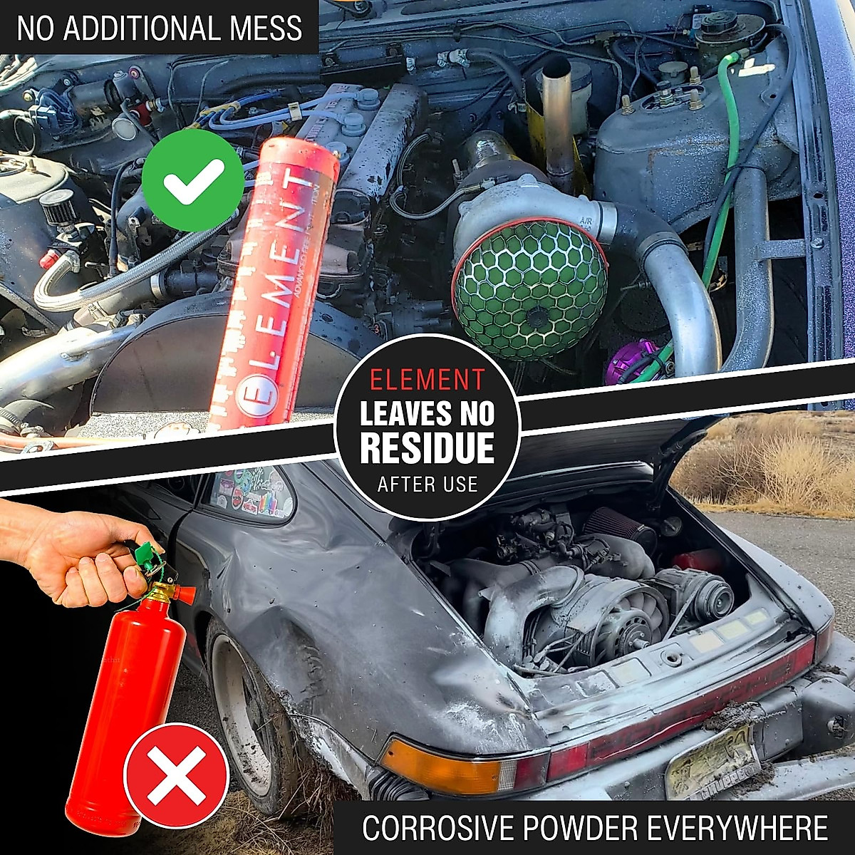 Element E100 Fire Extinguisher Stick 40100, 100 second discharge NO MAINTENANCE