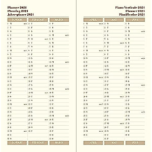 Letts of London Sovereign Slimline Week on 2 Pages Multilingual Red 2024