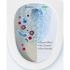 Comfun Pumice Stone Toilet Brush for Cleaning Toilet Bowl with Handle, Pumice Stick for Toilet Cleaning, 2 Pack