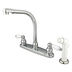 Kingston Brass KB711 Victorian 8" Centerset Kitchen Faucet, Polished Chrome