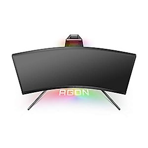 Porsche Design Agon PD27 27" Gaming Monitor, 1000R Curved QHD (2560x1440), 240Hz 0.5ms, DisplayHDR 400, Light FX, Quick Switch Keypad, Low Input Lag, Height-Adjust, 4Yr Re-Spawned, Black