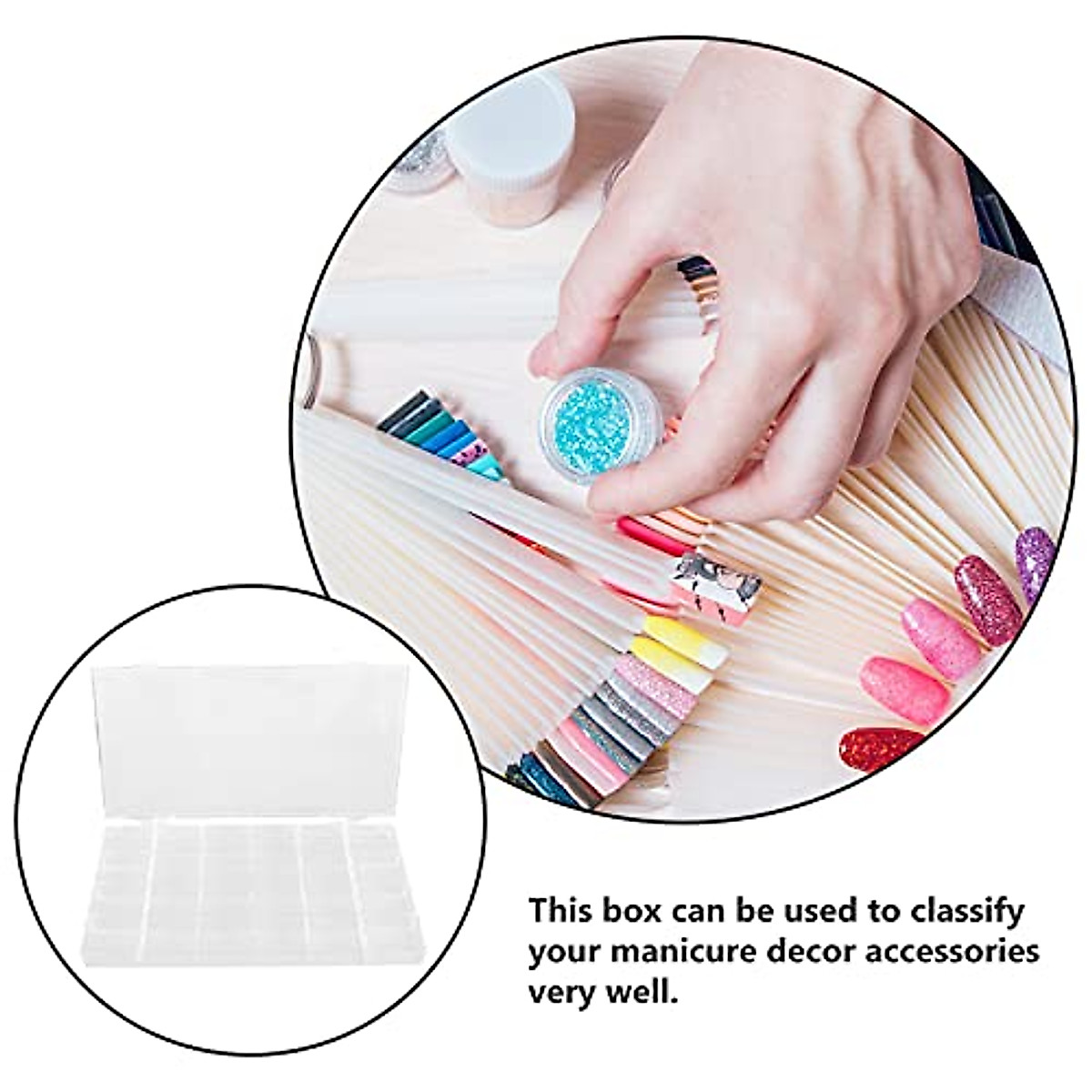 FOMIYES 2pcs 24 Grids Clear Plastic Jewelry Box Organizer Storage Container with Dividers Earring Storage Box Jewelry Divided Storage Case