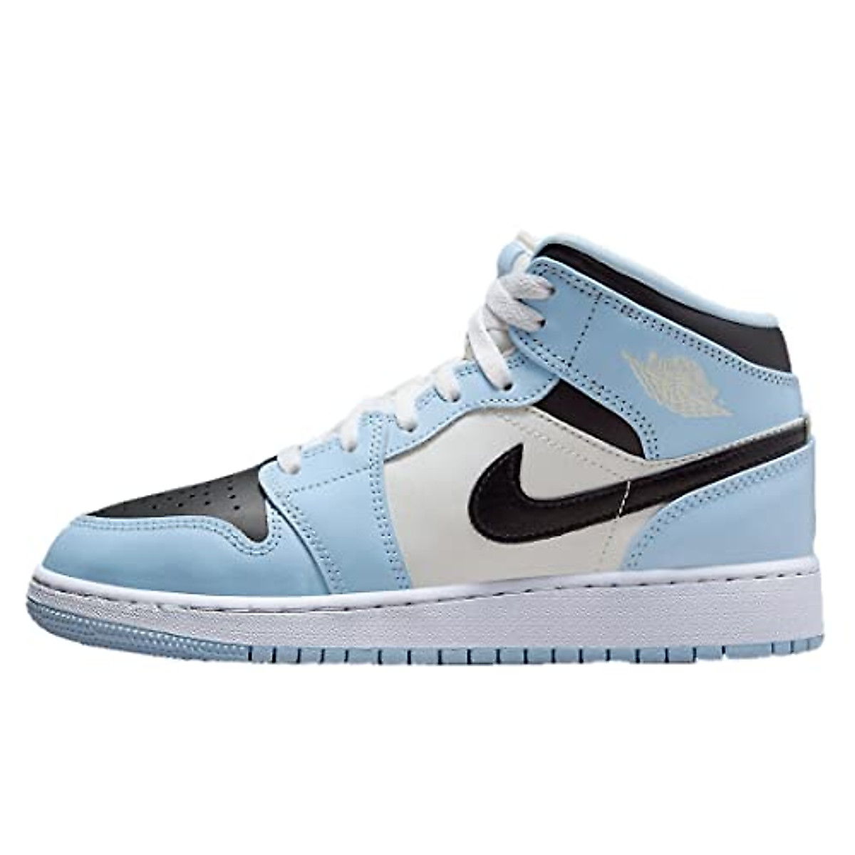 Nike Kids Air Jordan 1 Retro High OG GS Basketball Shoe, Ice Blue/Black Sail-white, 7 Big Kid
