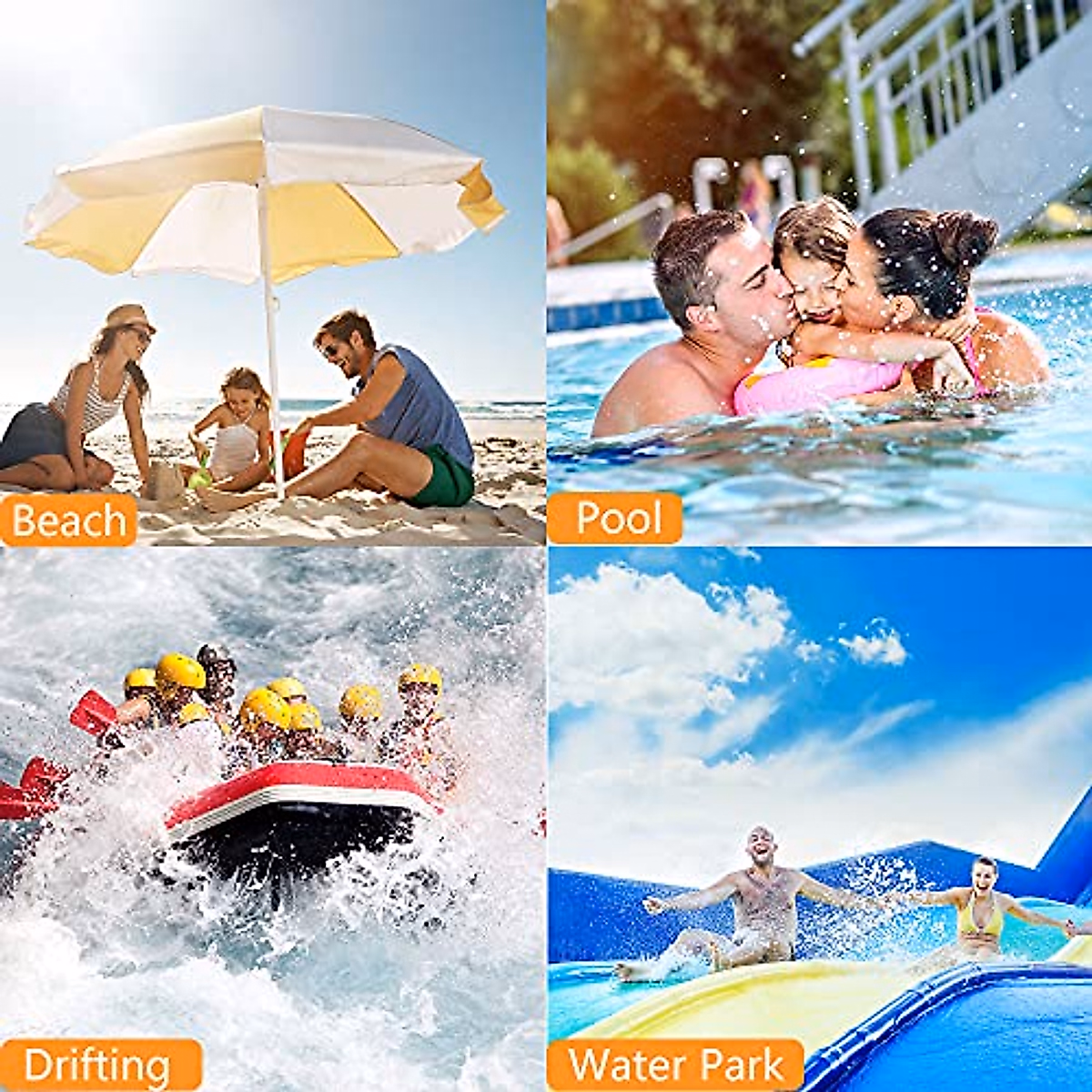 Waterproof Pouch and Cell Phone Case Set - Ideal for Beach Water Sports, Boating, Snorkeling, Kayaking, Rafting, Sailing - Includes 2 Clear Phone Dry Bags and 2 Fanny Packs, Perfect Cruise Essentials