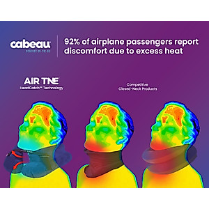 Cabeau Inflatable Travel Pillow – Air TNE – Adjustable, Lightweight, and Supportive for Sleeping on Airplanes, Trains, and Cars– Customized Fit and Compact Carrying Case (Midnight Black)