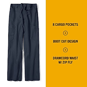 Carhartt Men's Tall Ripstop Multi-Cargo Scrub Pant, Navy, Large/Tall