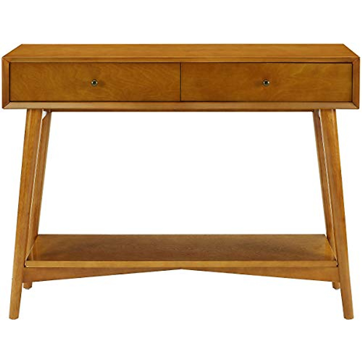 Crosley Furniture Landon Sofa Console Table with Drawers and Shelf for Hall, Entryway, or Living Room, Acorn
