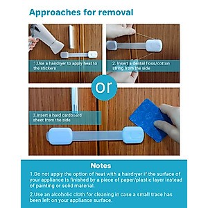 Child Safety Cabinet Locks for Babies, Baby Proofing Child Locks, 10 Pack DUOSI No Screws and Magnets Fridge Refrigerators Door Locks for Kitchen Cabinets and Drawers