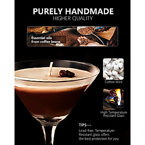 Taruzil Coffee Martini Candles Gifts for Women Men, Scented Candles Unique Gifts for Women Girl Friend Soy Wax Candles for Home, Bedroom,Coffee Bar Scented for Christmas, Birthday,Halloween