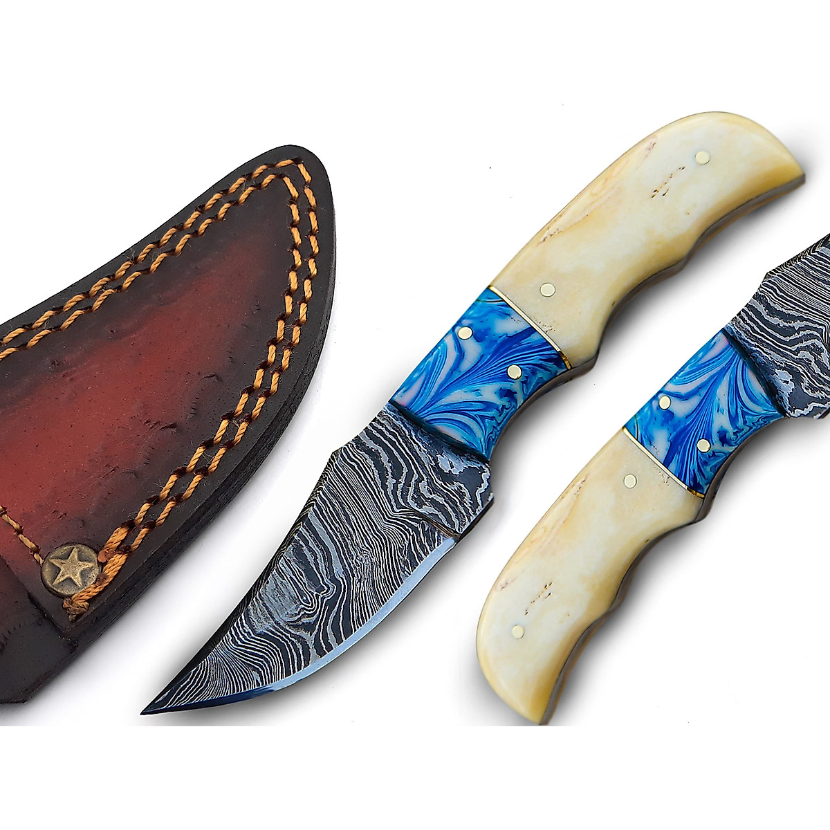 KNIFEIFY skinner fixed blade Knife: Handcrafted Elegance with Bone Handle - Perfect for Collectors and Outdoor Enthusiasts (CAMEL BONE)