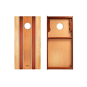 Skip's Garage Classic Woody Waterproof Cornhole Boards - Includes (2) Boards (NO Bags) + (2) Board Edge Lights