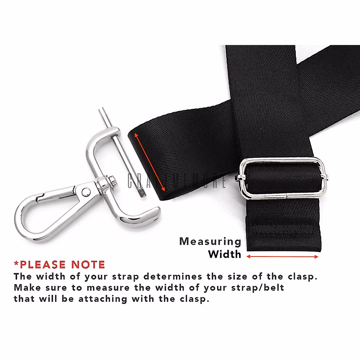 CRAFTMEMORE 2pcs Detachable Snap Hook Swivel Clasp w/Screw Bar VT493 Bag Strap Hardware Replacement (1 Inch, Brushed Brass)