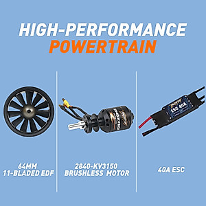 FMS Rc Jets Futura 64MM EDF Sport Jet RED rc Airplanes for Adults for Trainers EDF for Beginners 6 Channel Remote Control Planes PNP(NO Transmitter Batteries and Charger)