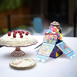 Witgift 3D Pop Up Birthday Card, Happy Birthday Greeting Cards with Envelope & Blank Card, Birthday Gifts for Kids, Women, Men, Wife, Husband, Mom, Dad, Sister, Friend