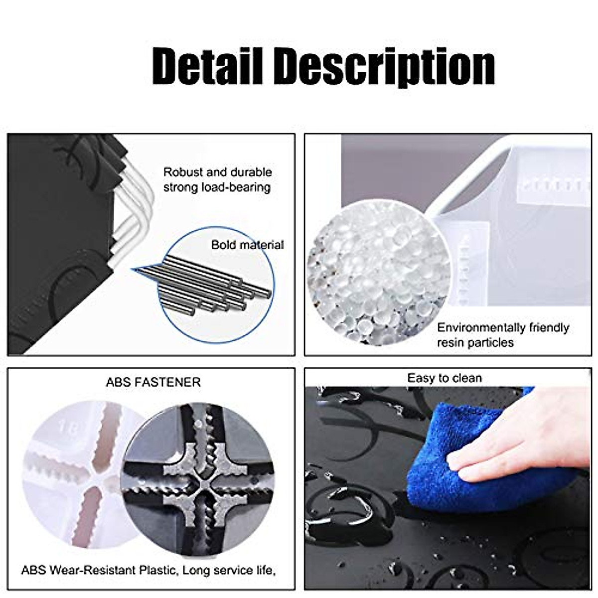 DWLOMHE Wardrobe Cabinets with Doors and Shelves,Modular DIY Plastic Wardrobe, Can be Assembled Freely,4 Layers 16 Grids