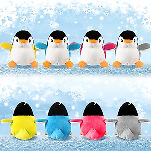 Kasyat 12 Pieces Mini Plush Penguin Stuffed Toys Animal, Cute Small Baby Penguin Stuffed Doll Keyholder Bag Pendant Valentine's Day Birthday Party Favor Present for Boys Girls(Classic Style)
