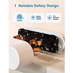 Smart Plug, Meross WiFi Dual Smart Outlet Supports Apple HomeKit, Siri, Alexa, Google Assistant & SmartThings, Voice & Remote Control, 10A, Timer, No Hub Required, 2.4GHz WiFi Only, 1 Pack