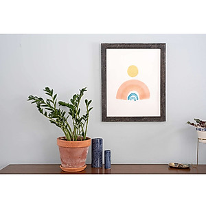 BARNWOODUSA Farmhouse 16x20 Picture frame 1 1/2 inch Molding 100% Reclaimed Wood Rustic Smokey Black