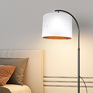 Didiseaon Drum Lampshades, Medium Lampshades 12.97 Top X12.97 Bottom X9.43 High, Fabric Lampshades Star Pattern Lampshade for Table Lamps Floor Lamps, Spider Fitter Type