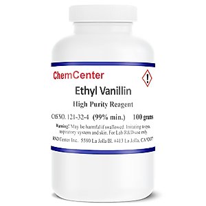 Ethyl Vanillin, Powder, 99% Minimum, 100 Grams