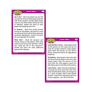 Super Duper Publications | Look, Listen & Infer Fun Deck Flash Cards | Educational Learning Resource for Children