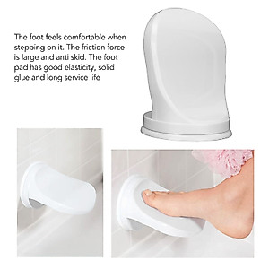 Atenalslbo Shower Pedal,Shower Foot Rest,Shower Foot Rest for Shaving Legs,Shower Step,Foot Rest for Shower to Shave Legs for with Suction Cup for Bathroom Toilet