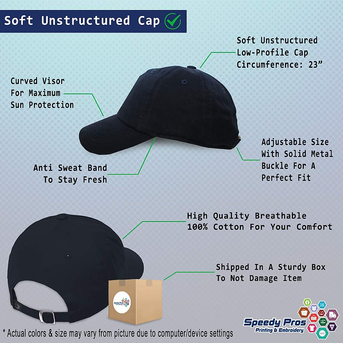 Soft Baseball Cap Hong Kong Flag Embroidery Flags World Cup Soccer Twill Cotton Embroidered Dad Hats for Men & Women Navy Design Only