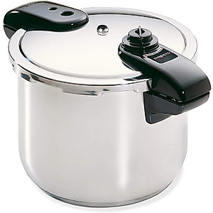 Presto 8-Quart Stainless Steel Pressure Cooker, Silver