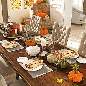 24 Pieces Thanksgiving Tableware Set Thanksgiving Place Setting Turkey Cutlery Holders Thank Giving Decoration Thanksgiving Cutlery Holder for Thanksgiving Turkey Utensil Decor, Autumn Harvest Party