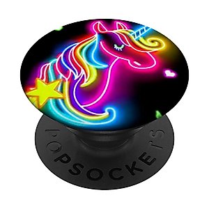 Colorful Unicorn Kawaii Hot Pink Aesthetic Rainbow Party PopSockets Swappable PopGrip