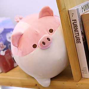 Auspicious beginning Stuffed Animal Toy Anime Kawaii Plush Pig Soft Pillow, Plush Toy Gifts for Boys Girls (Pink, 19.6in)