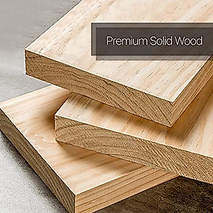 MoNiBloom 4 Tier Bookcase with Open Shelves and 2 Drawers, Solid Wood Large Storage Organizer Book Shelf Cabinet Display Organizer for Kids Room Living Room Bedroom, Natural